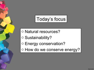 Energy conservation | PPT