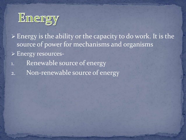 Energy conservation | PPT