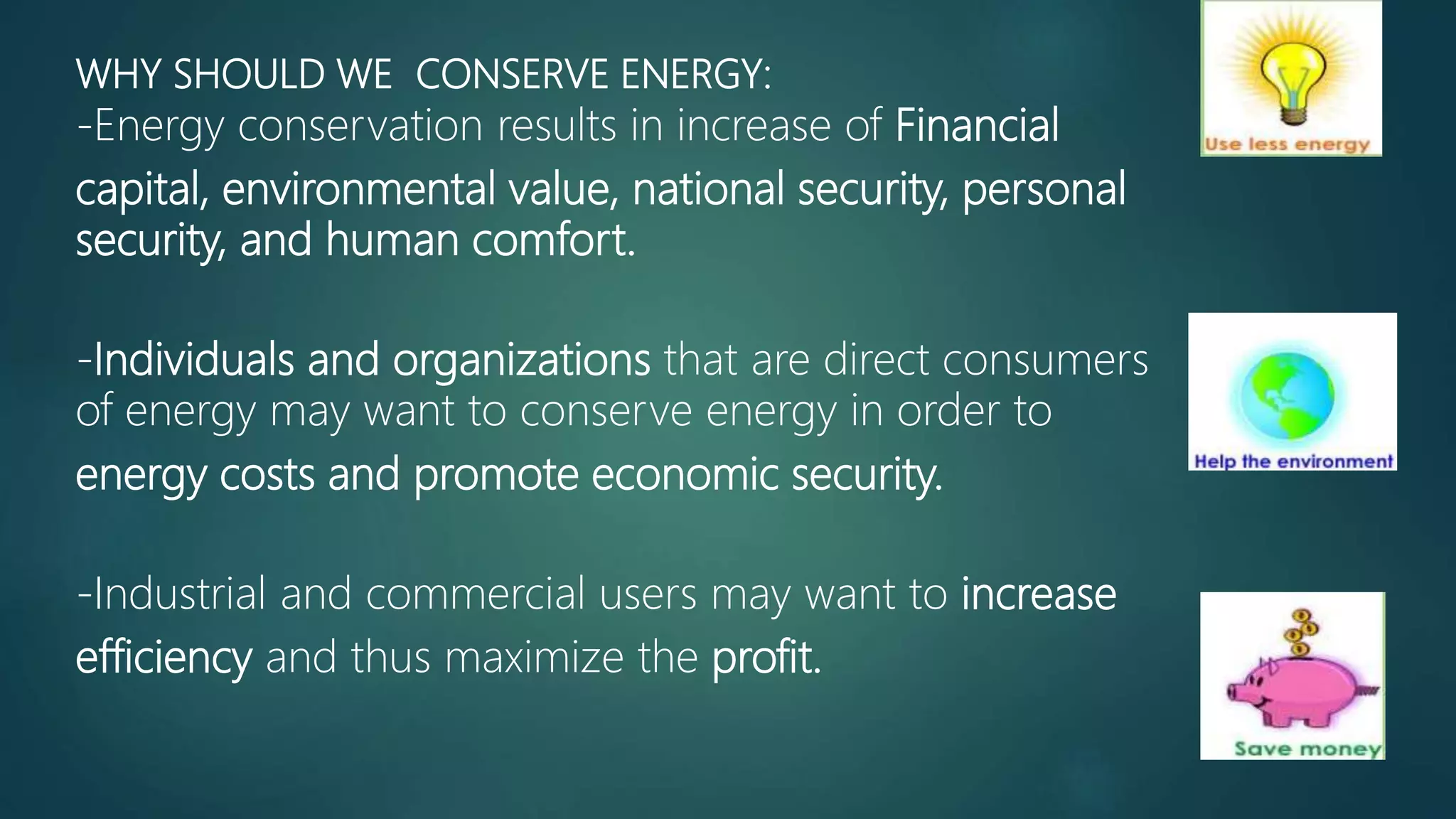 Energy Conservation | PPTX