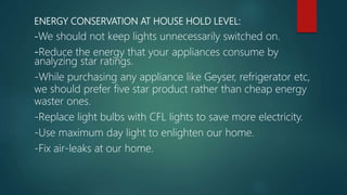 Energy Conservation | PPTX