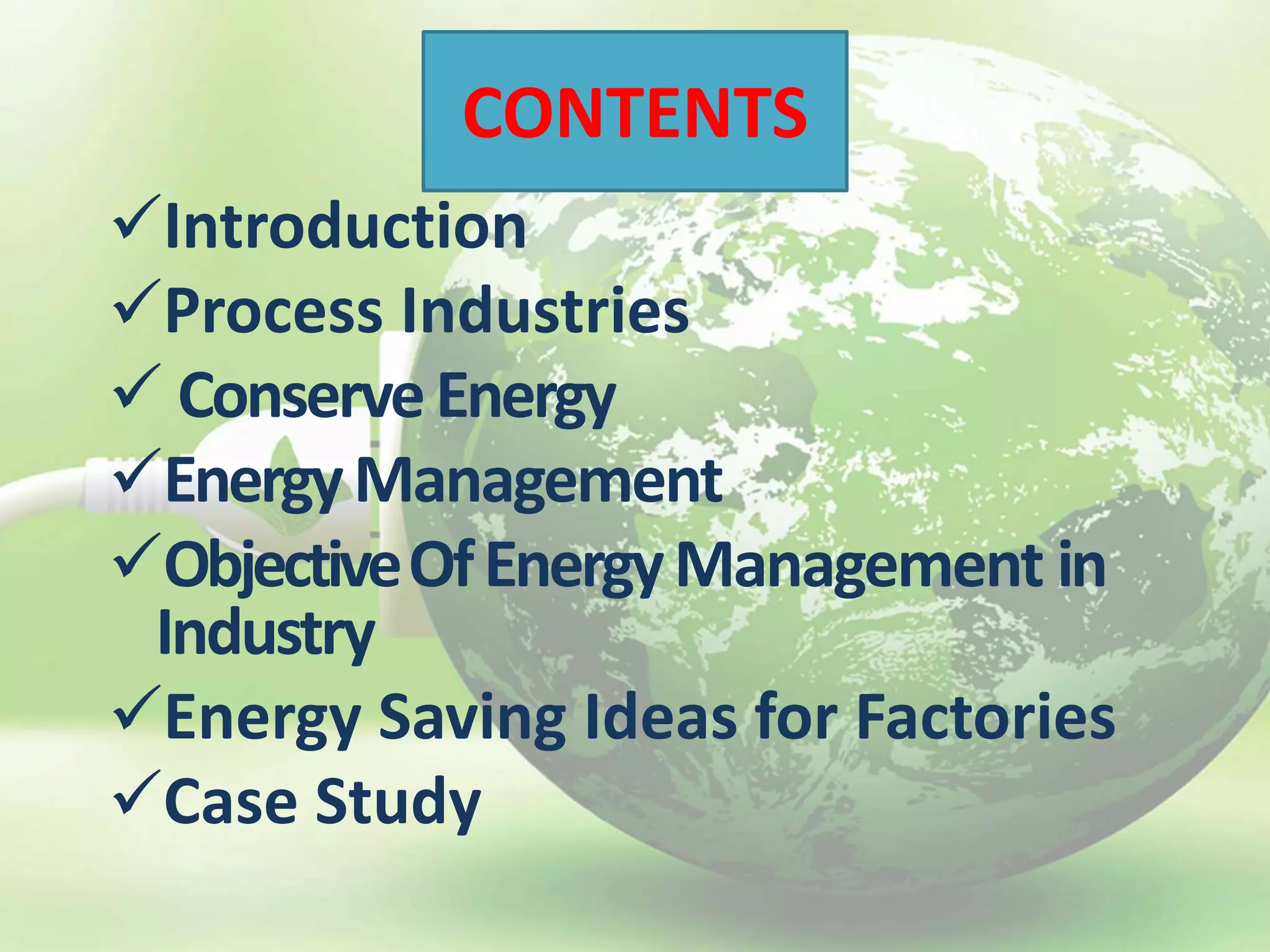 Energy conservation in Process Industry | PPTX