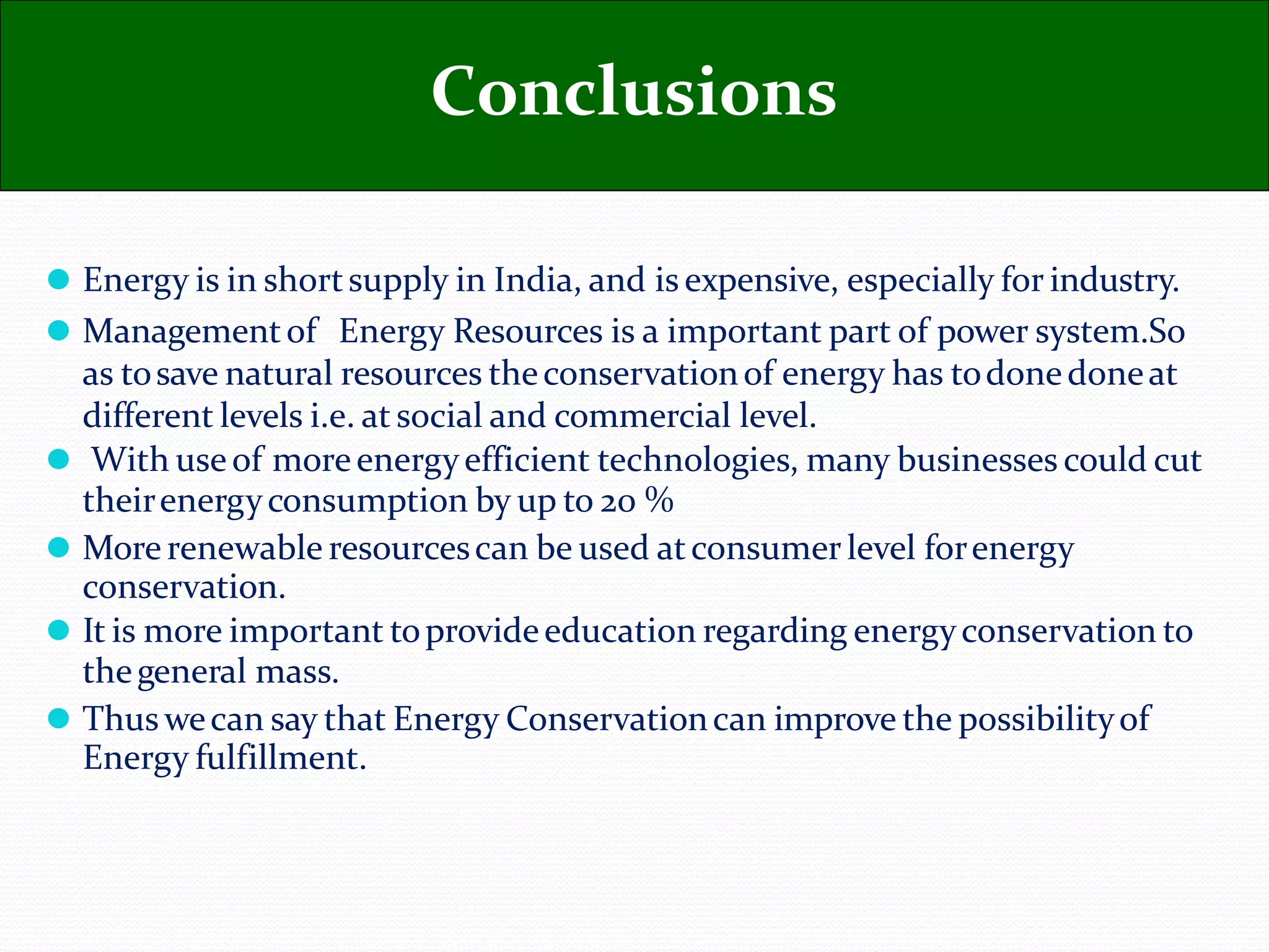 Energy conservation.pptx | Gas and Electric | Home Utilities