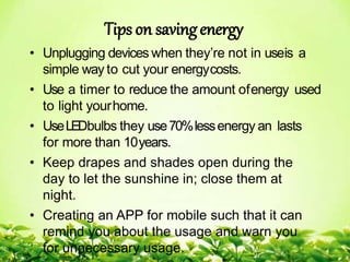Energy conservation and saving | PPTX