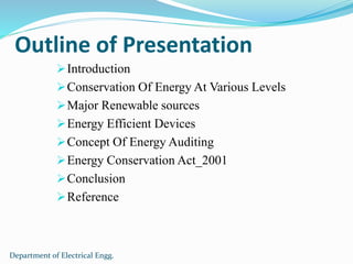 ENERGY CONSERVATION PPT by ee-63 | PPTX