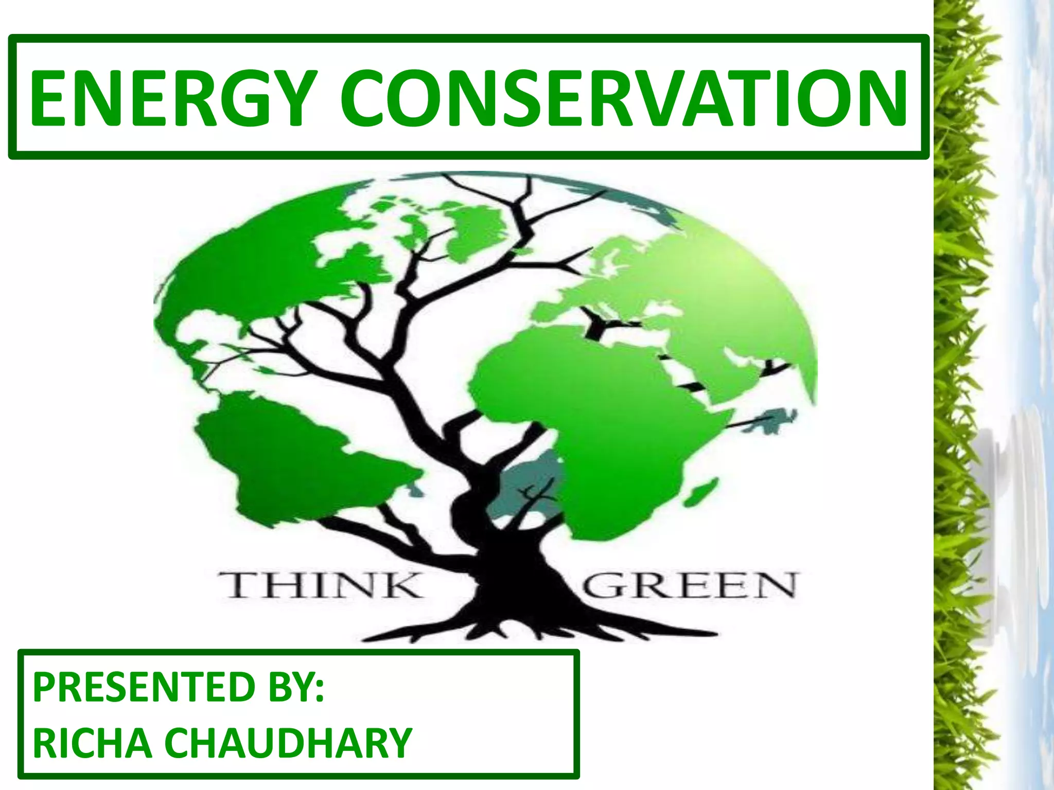 Energy conservation ppt | PPTX