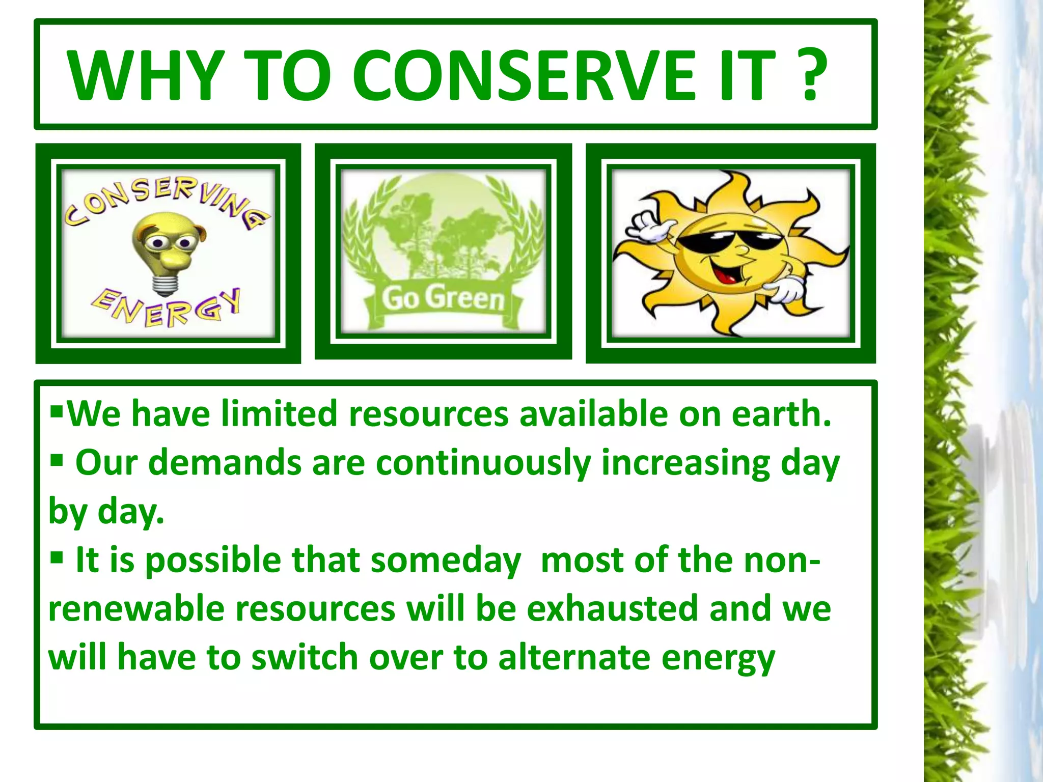 Energy conservation ppt | PPTX