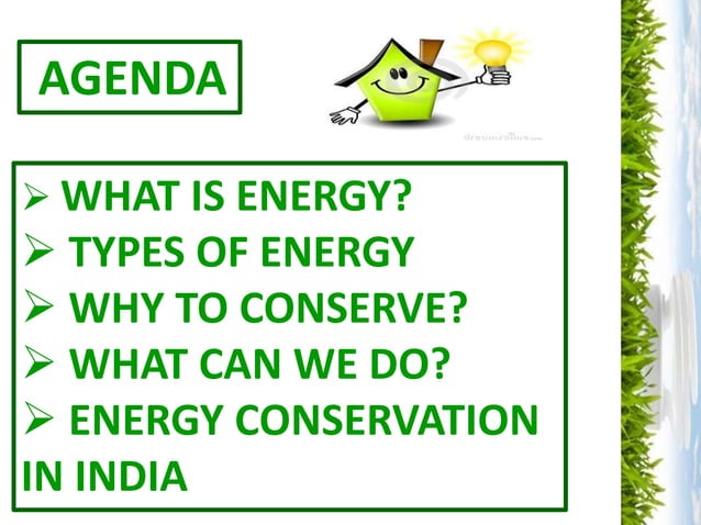 Energy conservation ppt | PPTX