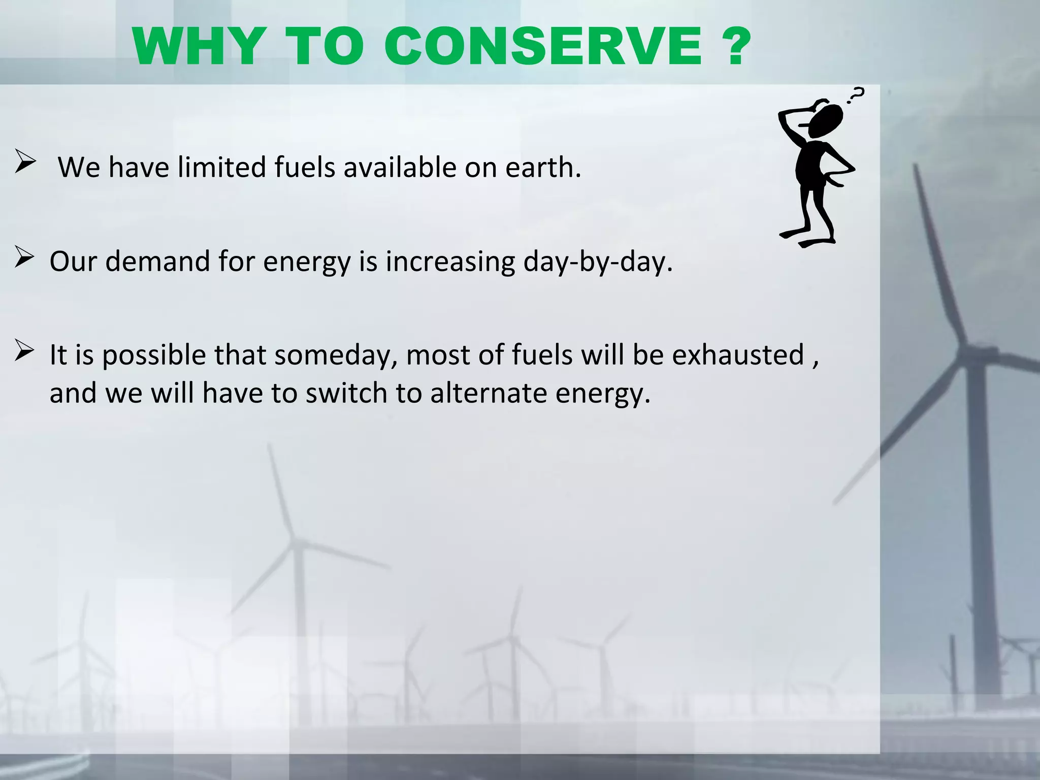 Energy conservation ppt | PPT