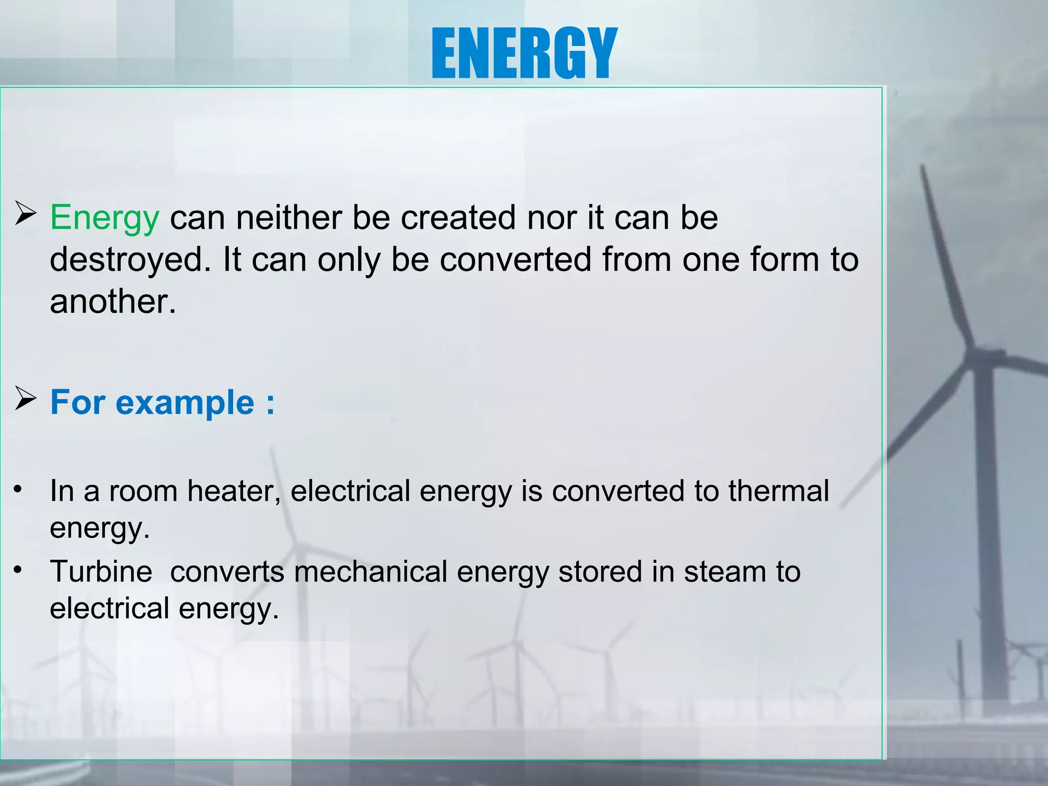 Energy conservation ppt | PPT