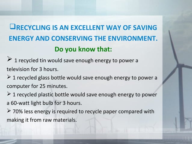 Energy conservation ppt | PPT