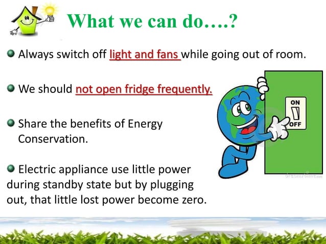 Energy Conservation Basics for children | PPTX