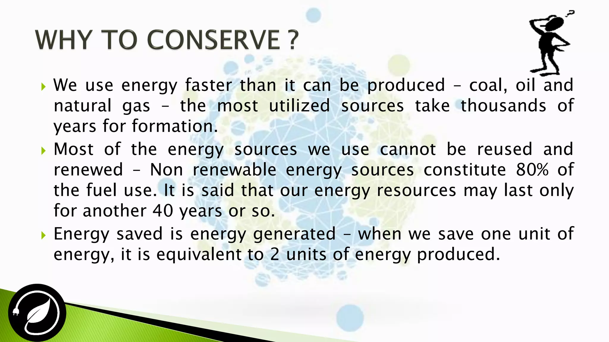 Energy conservation presentation | PPT
