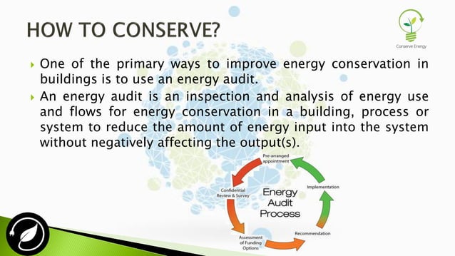 Energy conservation presentation | PPT