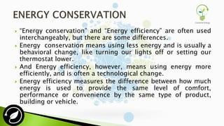 Energy conservation presentation | PDF