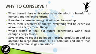 Energy conservation presentation | PPT