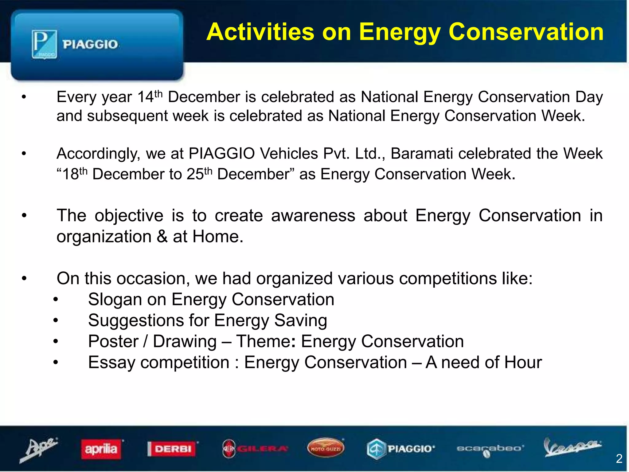 Energy conservation week celebration | PPTX