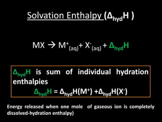Energy considerations in ionic bonding, lattice energy and solvation ...