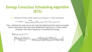 A Study on Task Scheduling in Could Data Centers for Energy Efficacy | PPTX