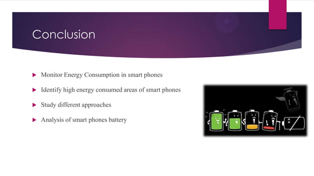Energy consumption in smart phones huda | PPT