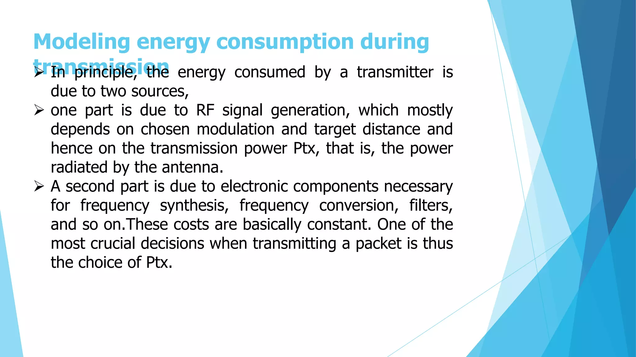 Energy consumption of wsn | PPTX