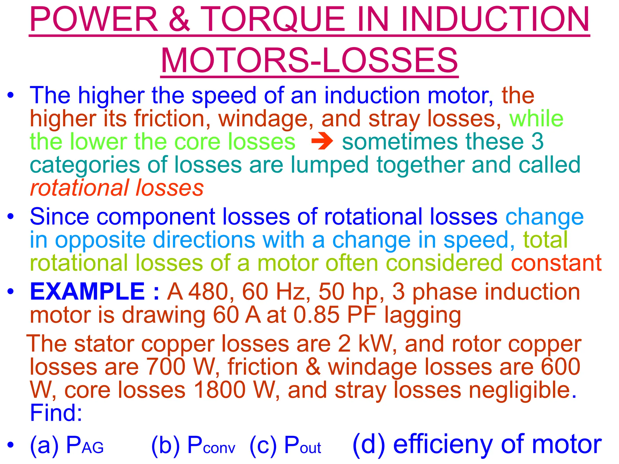 Induction motor rotor circuit model and energy conservation | PPT