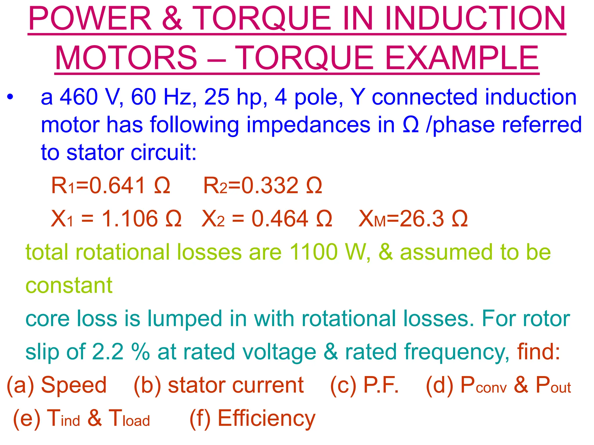 Induction motor rotor circuit model and energy conservation | PPT