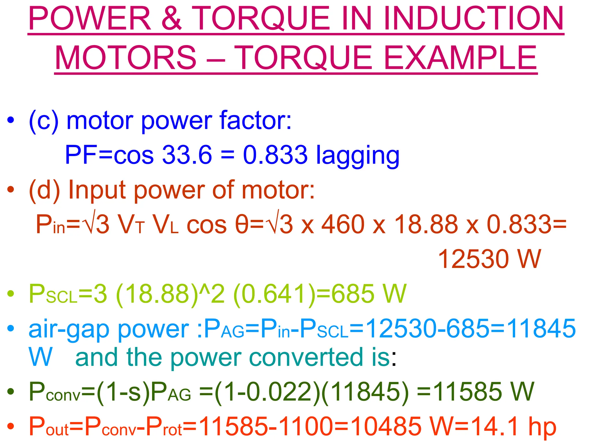 Induction motor rotor circuit model and energy conservation | PPT