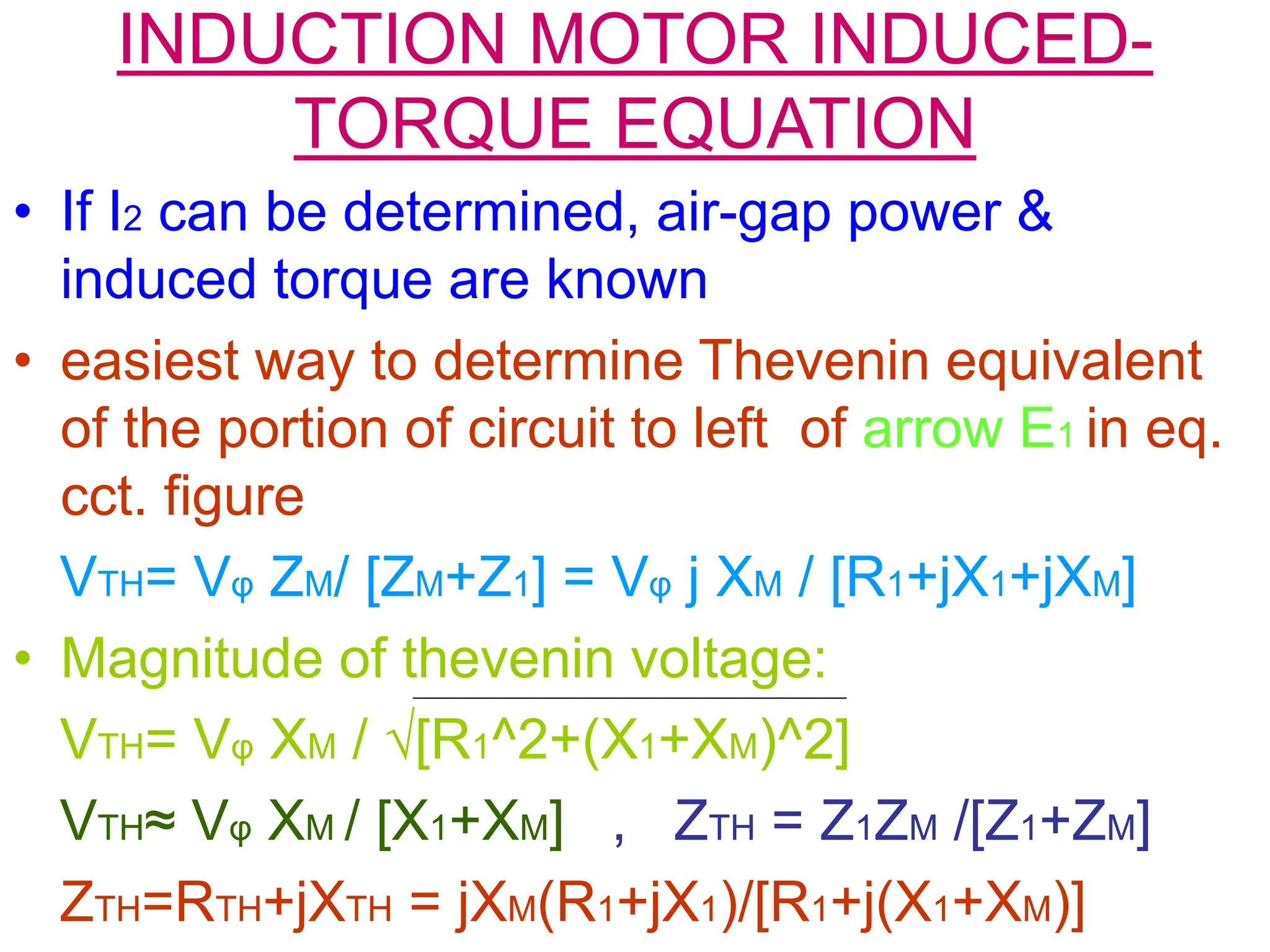 Induction motor rotor circuit model and energy conservation | PPT