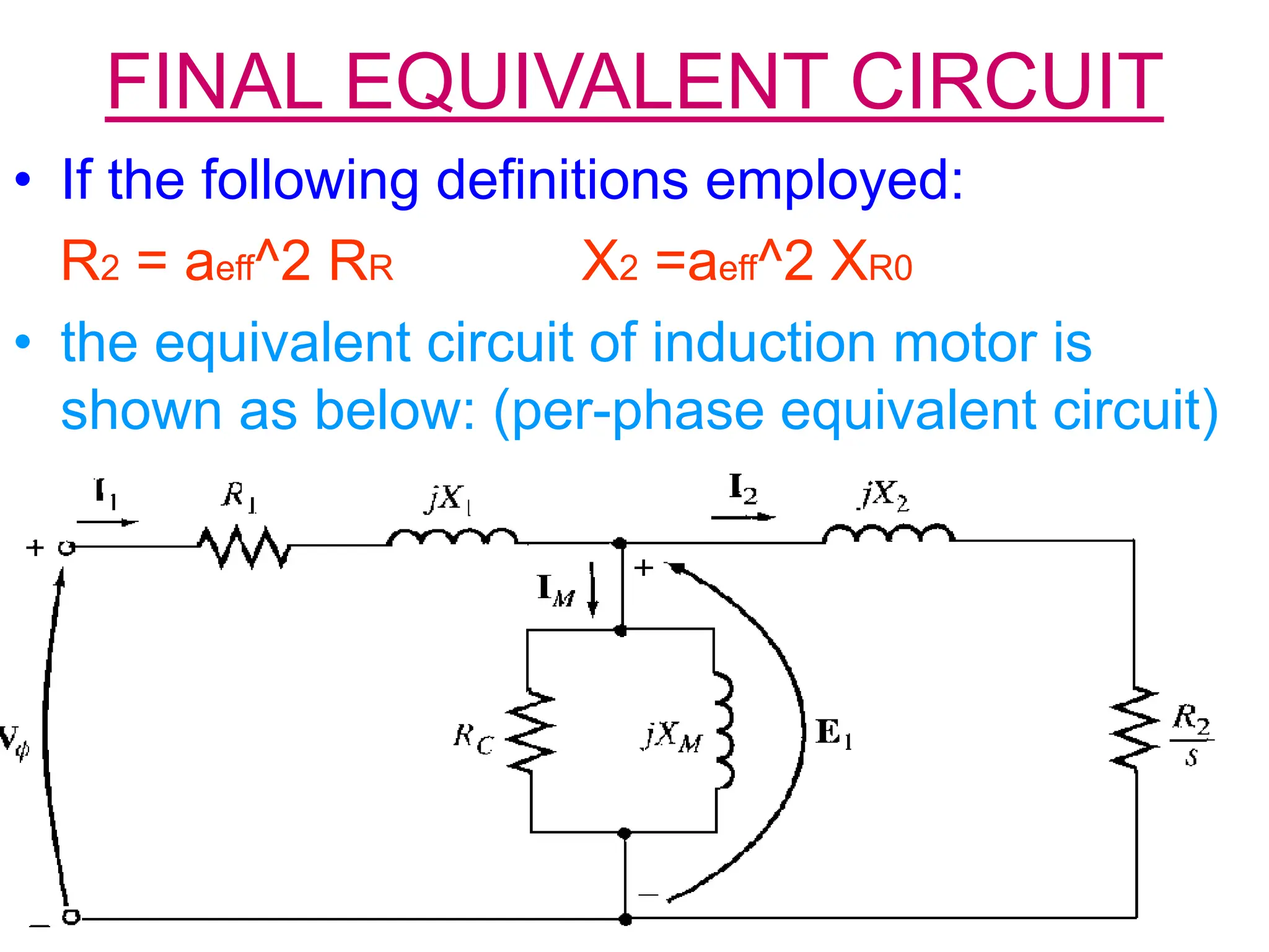 Induction motor rotor circuit model and energy conservation | PPT