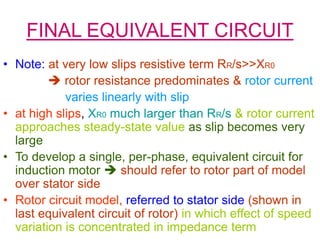 Induction motor rotor circuit model and energy conservation | PPT