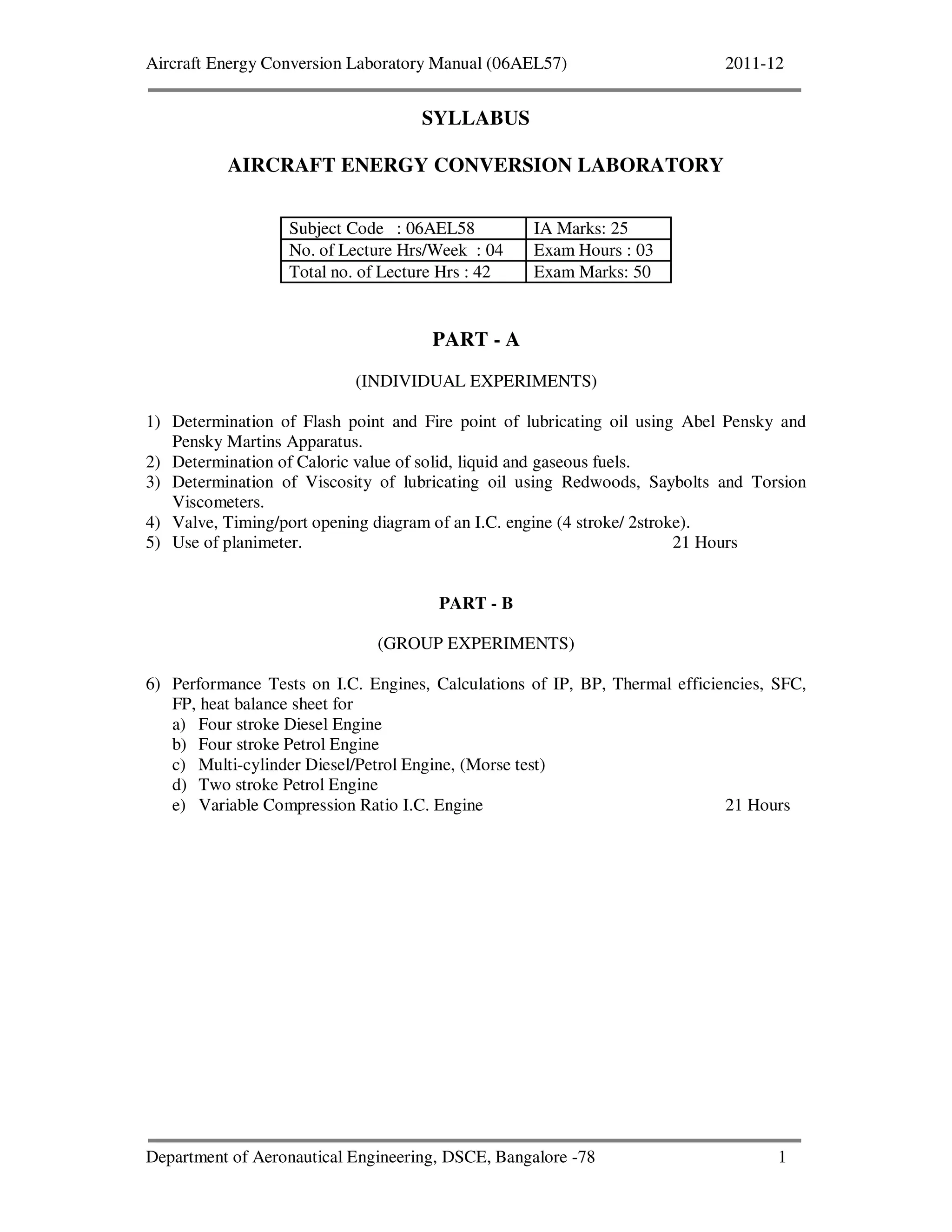 Energy conversion engineering lab manual full | PDF