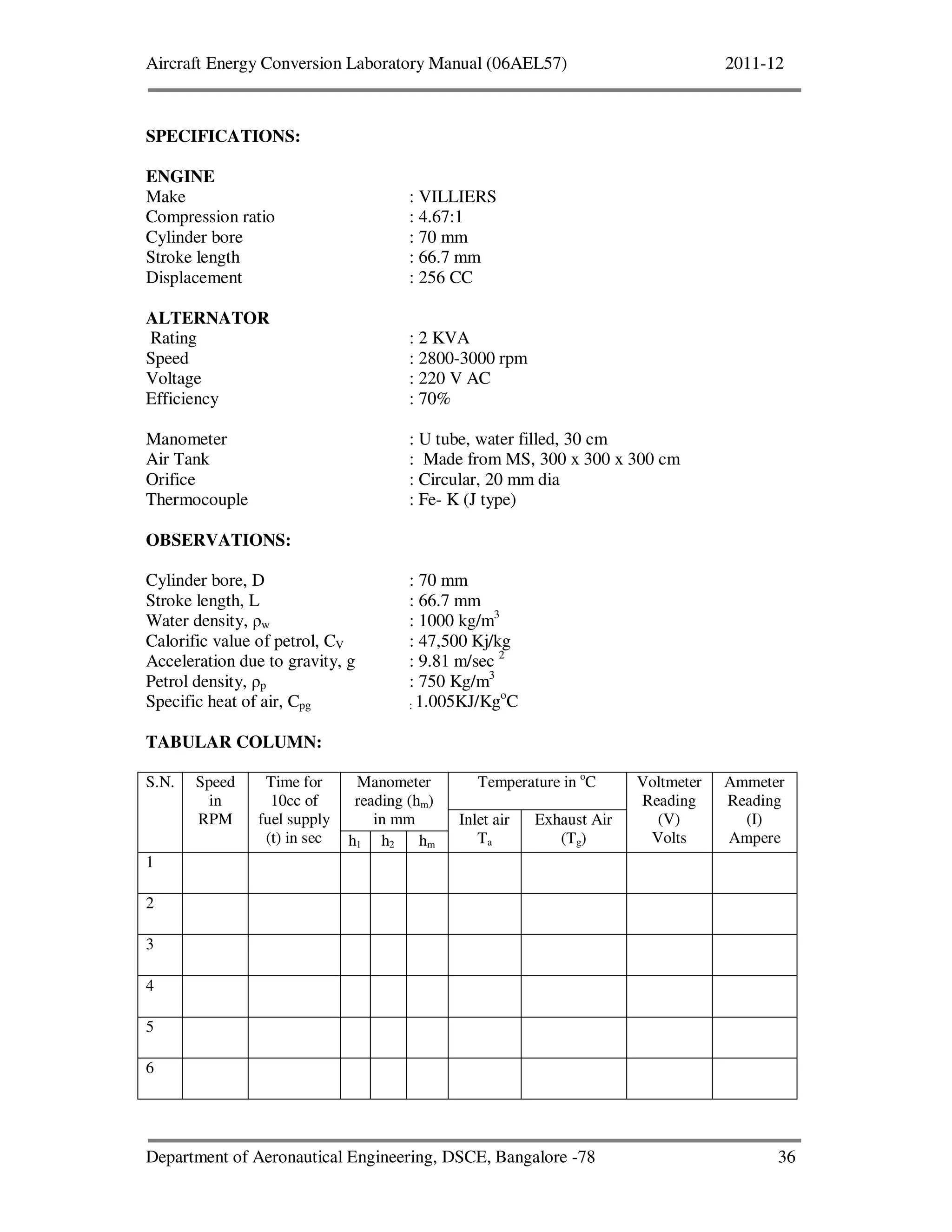 Energy conversion engineering lab manual full | PDF