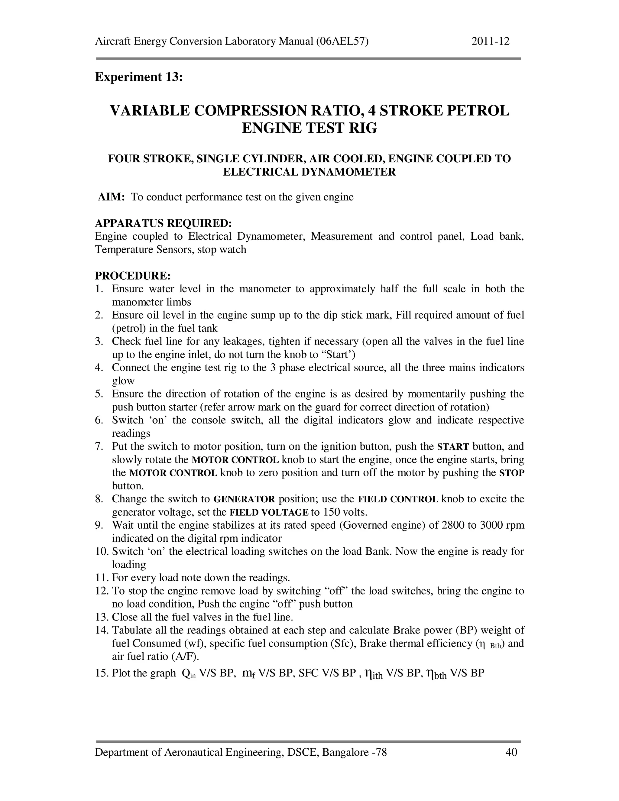 Energy conversion engineering lab manual full | PDF