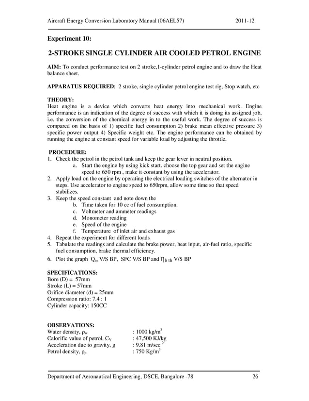 Energy conversion engineering lab manual full | PDF