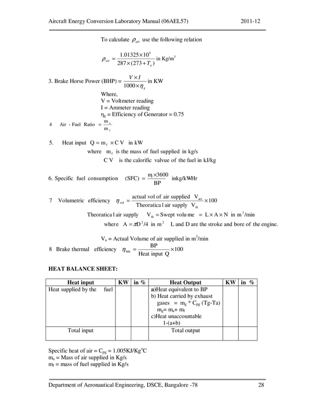 Energy conversion engineering lab manual full | PDF