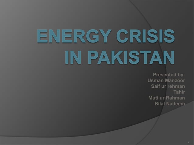 Energy crisis | PPT