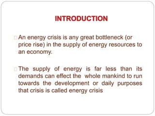 Energy crisis | PPTX