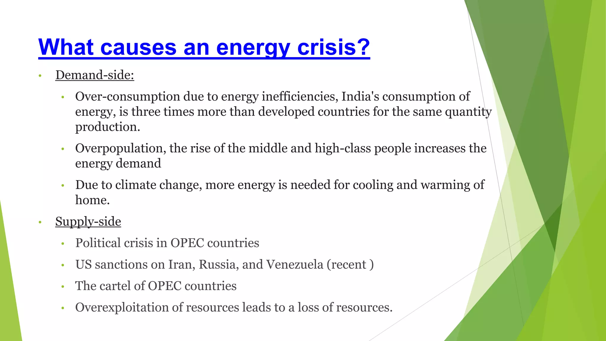 Energy crisis in India | PPTX