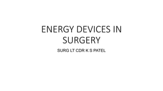 Energy devices | PPTX