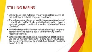 Energy dissipation - irrigation engineering | PPT