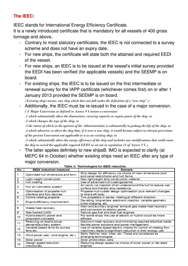 Energy Efficiency Definitions: EEDI, SEEMP and EEOI | PDF | Cruises ...