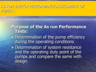 Energy efficiency in pumps and fans ppt | PPT