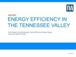 Energy efficiency in the tennessee valley | PPT