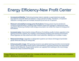 Energy Efficiency Opportunities In Supermarkets | PDF