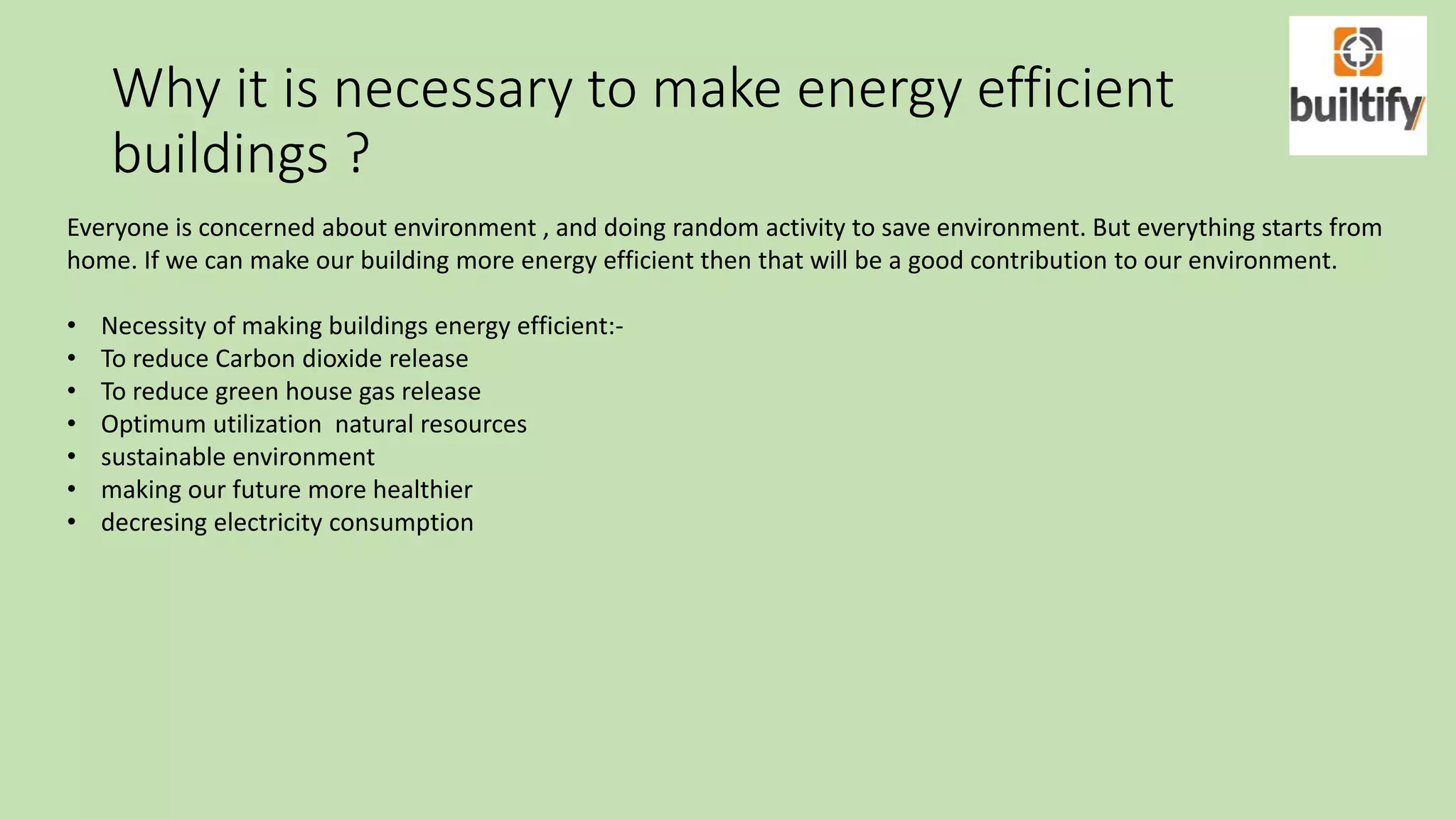 Energy Efficient Building | PPTX