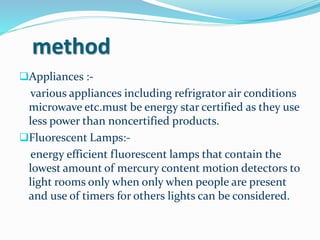 Energy efficient cooling | PPT