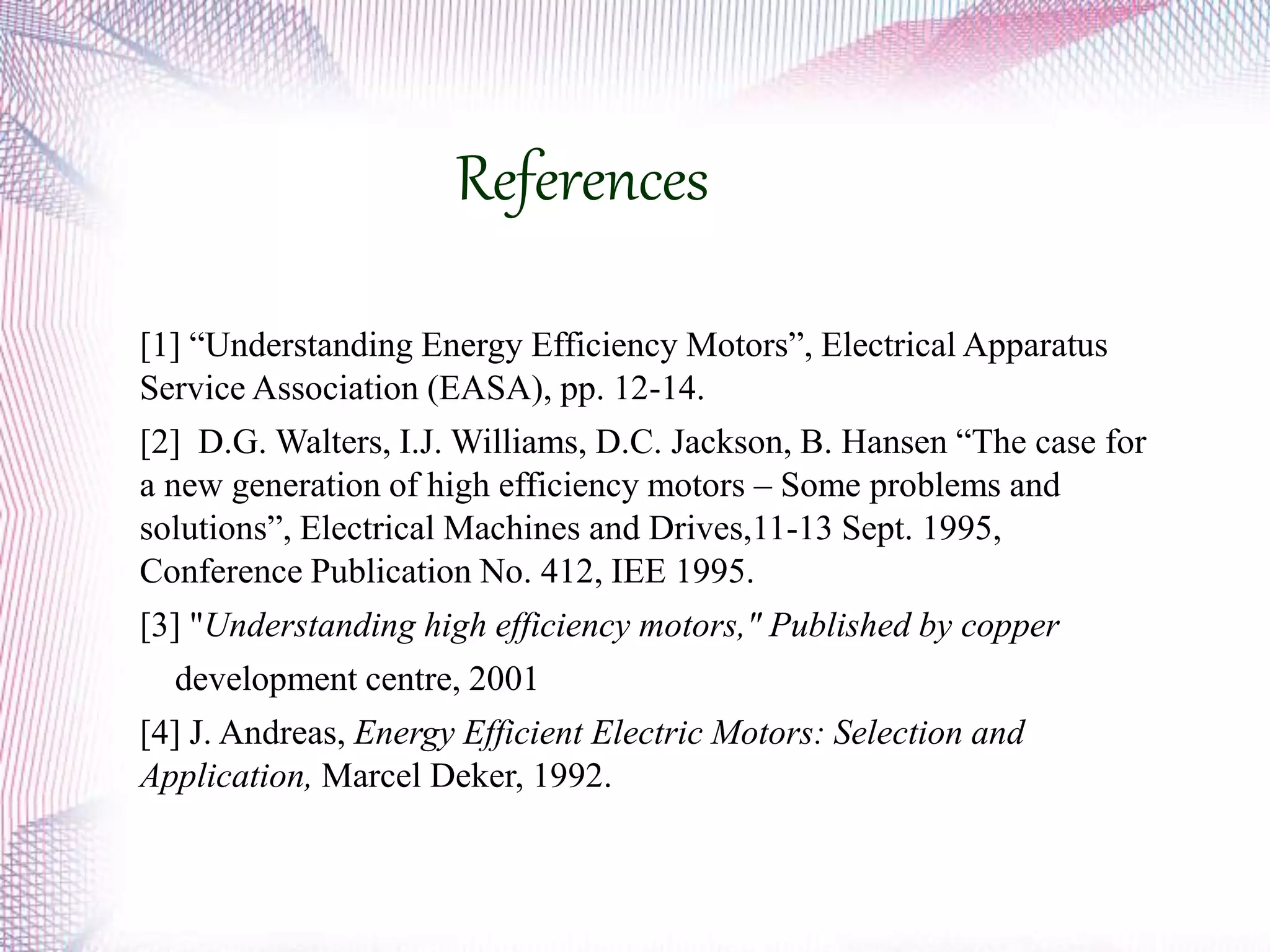 Energy efficient induction motor | PPTX