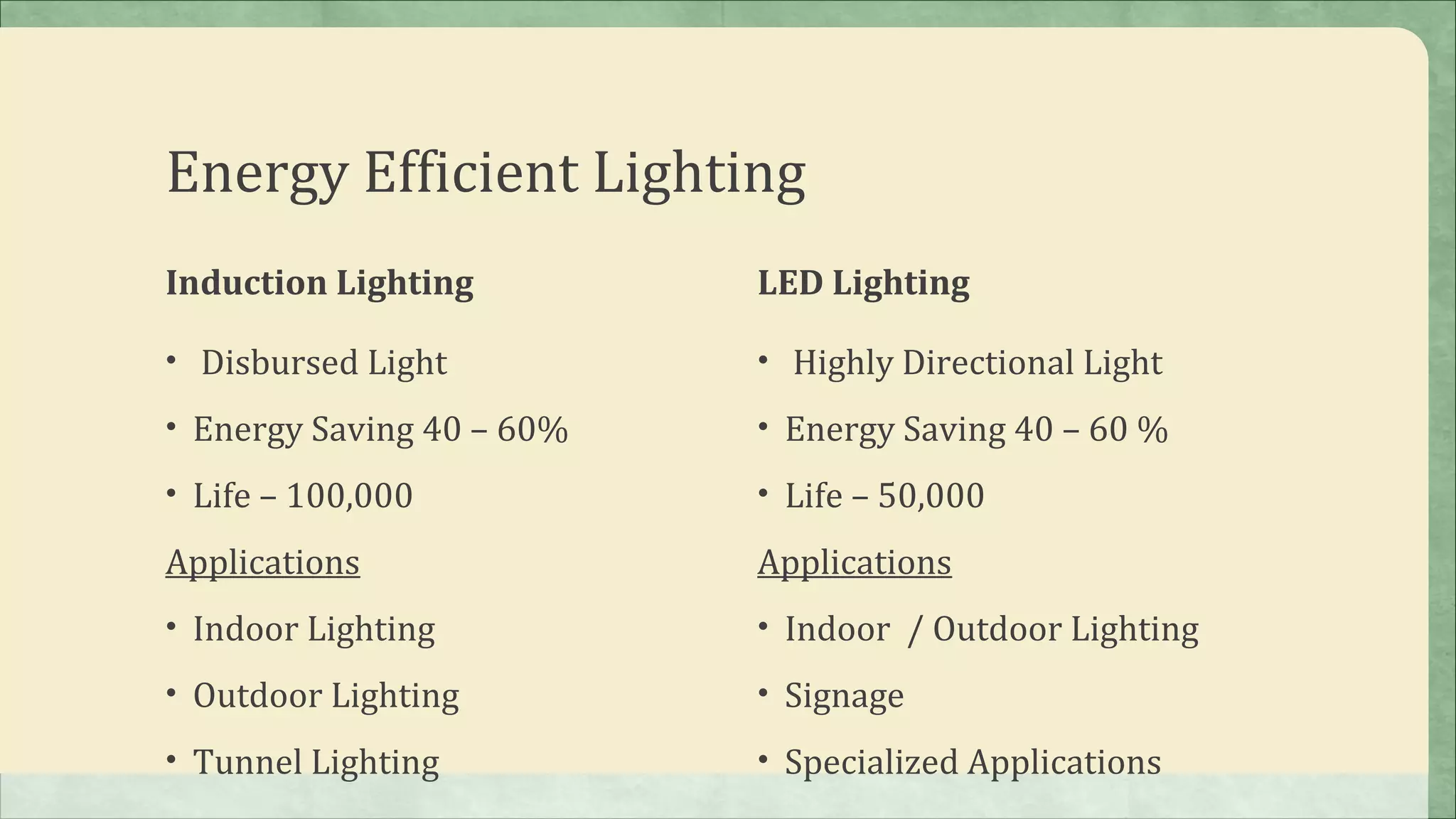 Energy Efficient Lighting | PPT