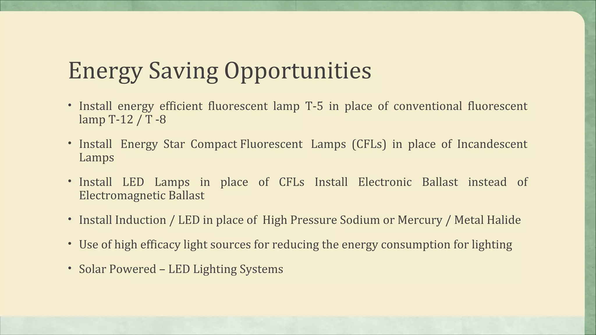 Energy Efficient Lighting | PPT