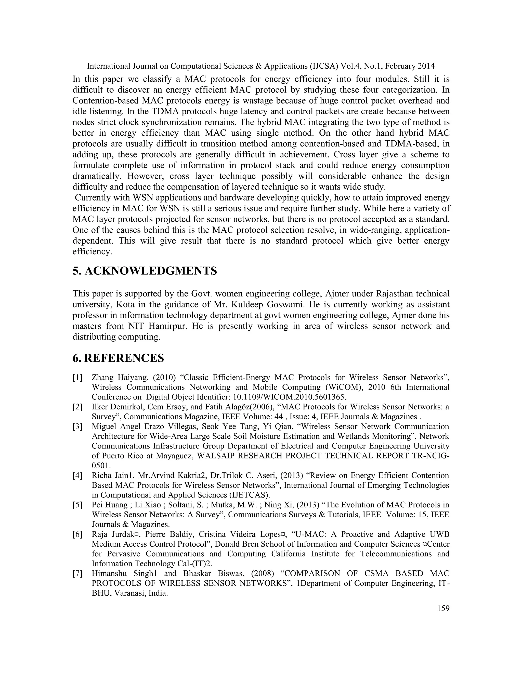Energy efficient mac protocols for wireless sensor network | PDF